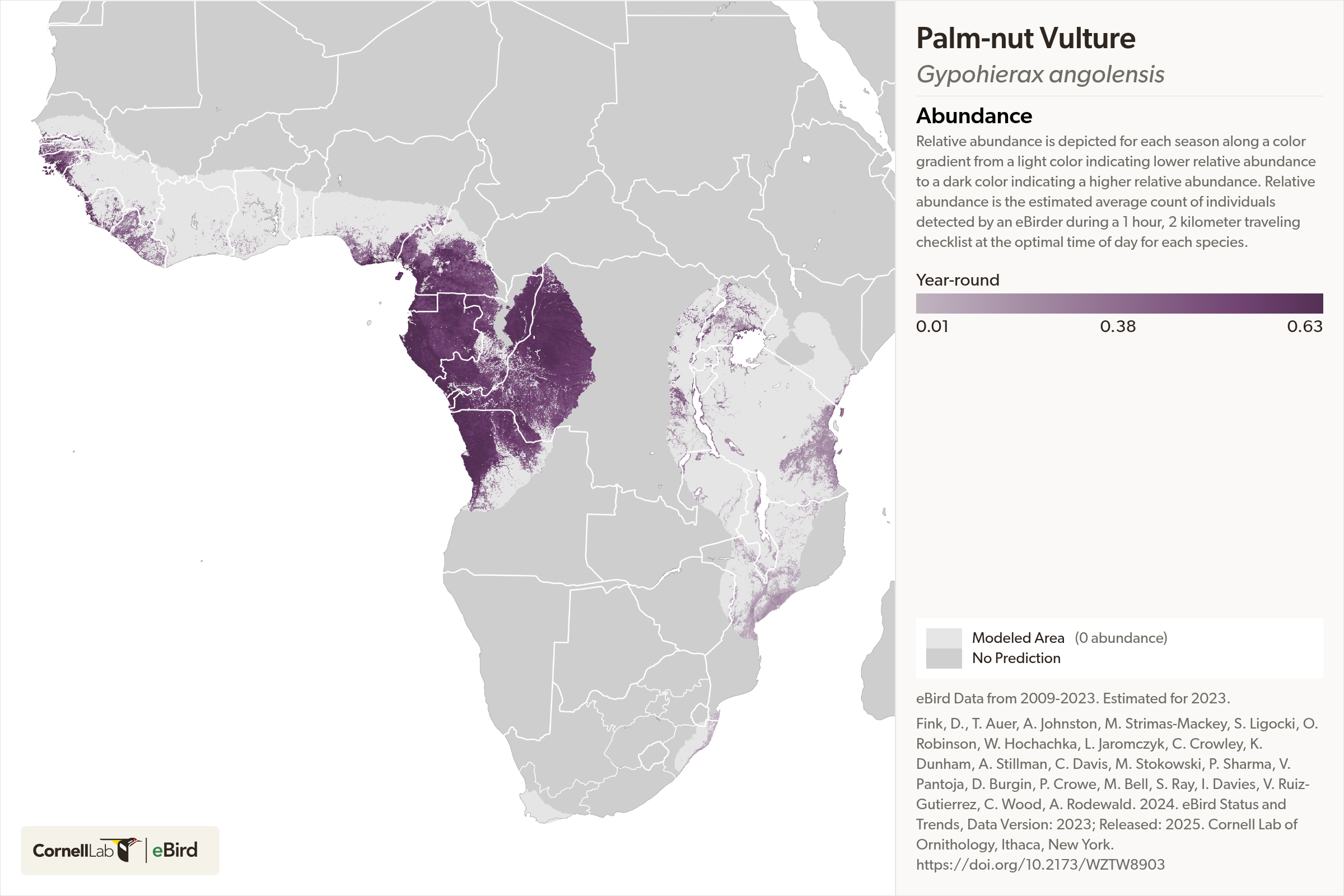 Palm Nut Vulture Range