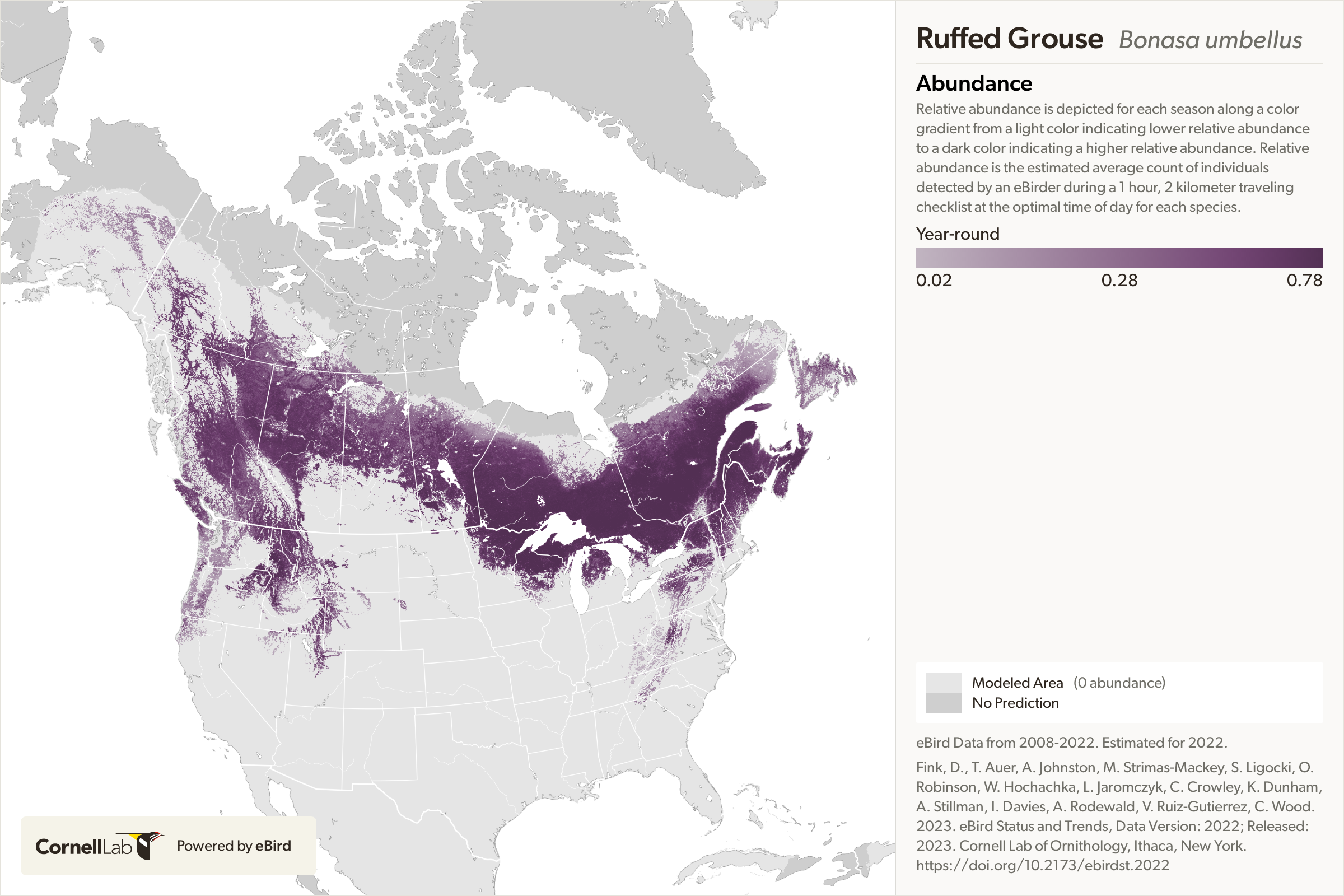 Ruffed Grouse Species Range Map Find A Bird
